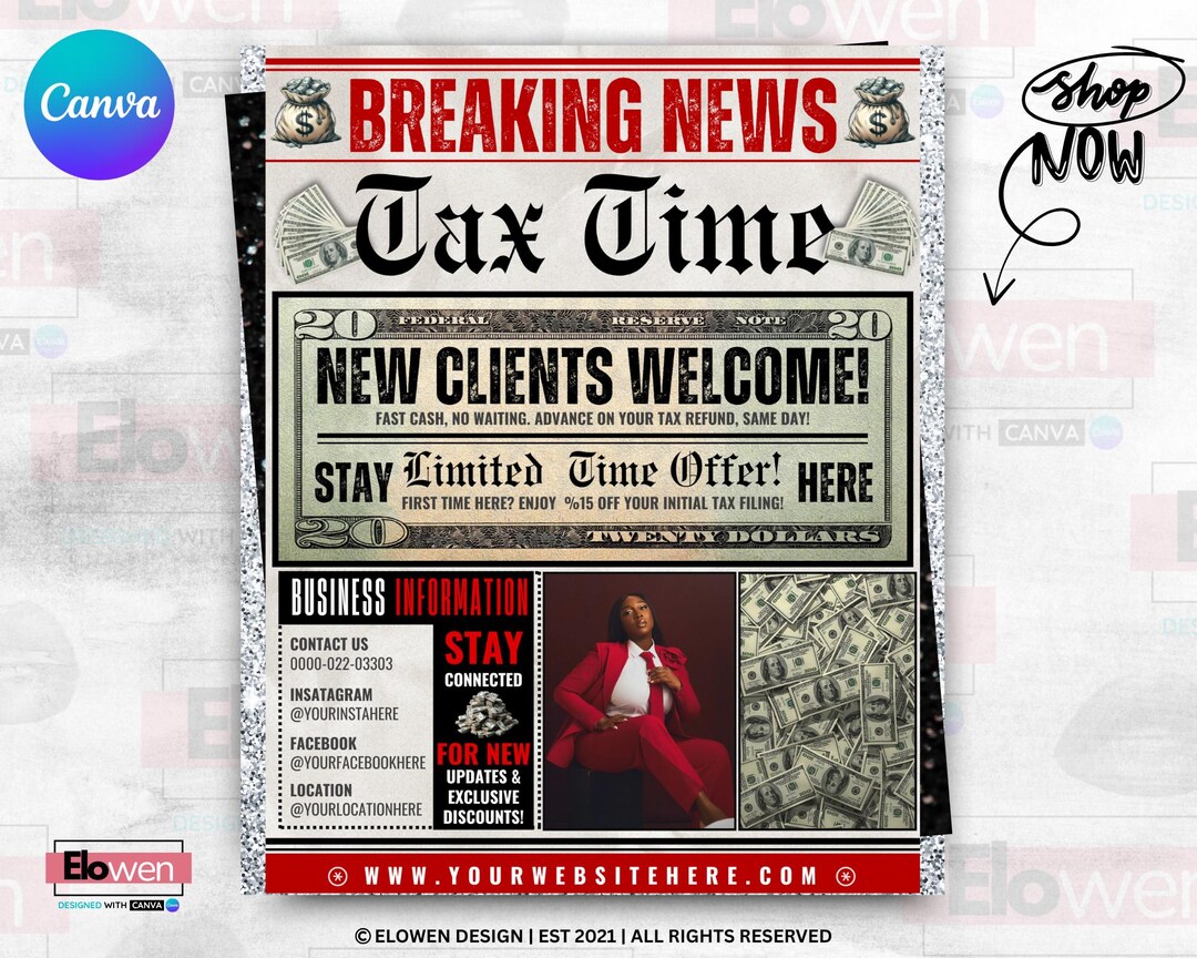 Tax Season Flyers, Tax Training Course Flyers, Tax Training Social ...