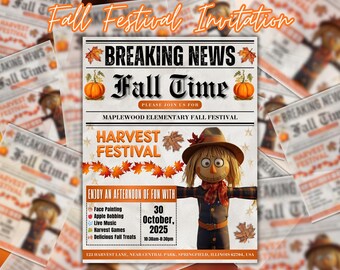 Fall Festival Invitation, Harvest Festival, Church Fall Festival Invite ...