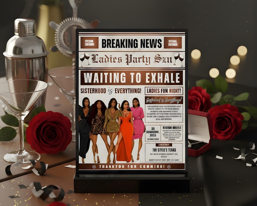 Waiting to Exhale Pajama Party Evite, Ladies Night Animated Invite - Etsy