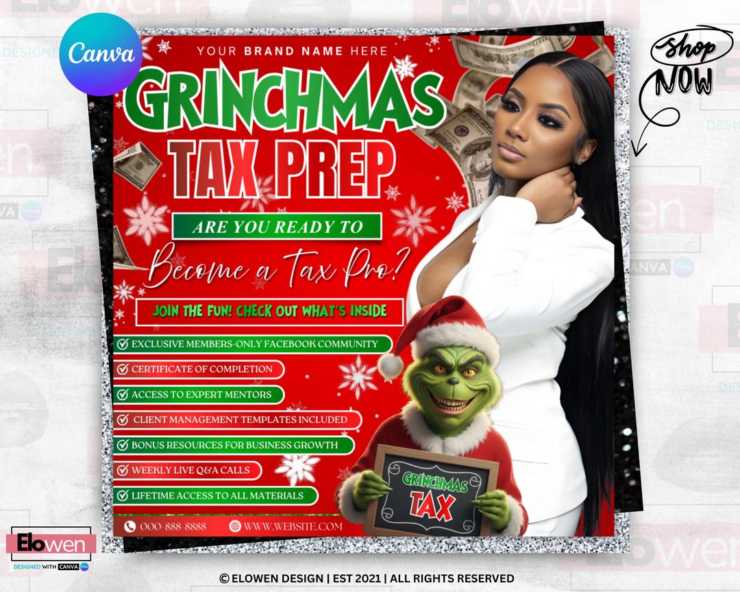 Christmas Tax Prep Flyer, Holiday Credit Repair Accountant Marketing ...