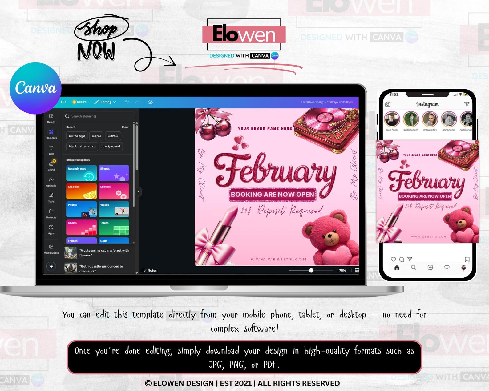 February Booking Flyer, Valentines Day Booking Flyer, February Books ...