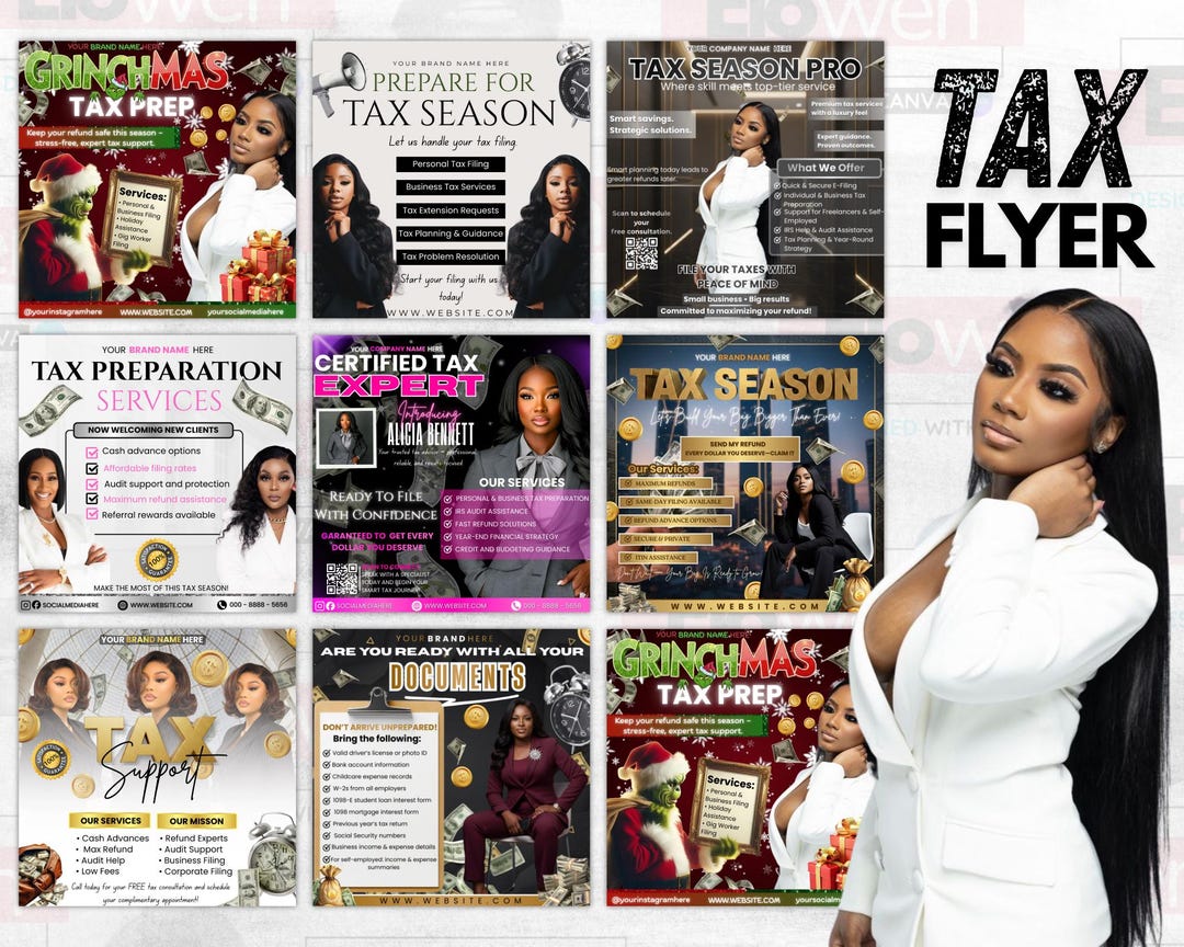 Tax Season Flyers, Tax Training Course Flyers, Tax Training Social ...