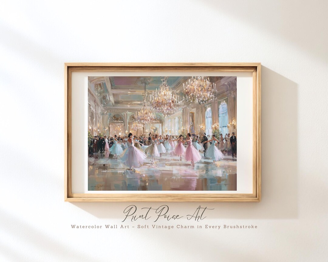 Elegant Ballroom Wall Art Digital Download | Vintage Ballet Dance ...