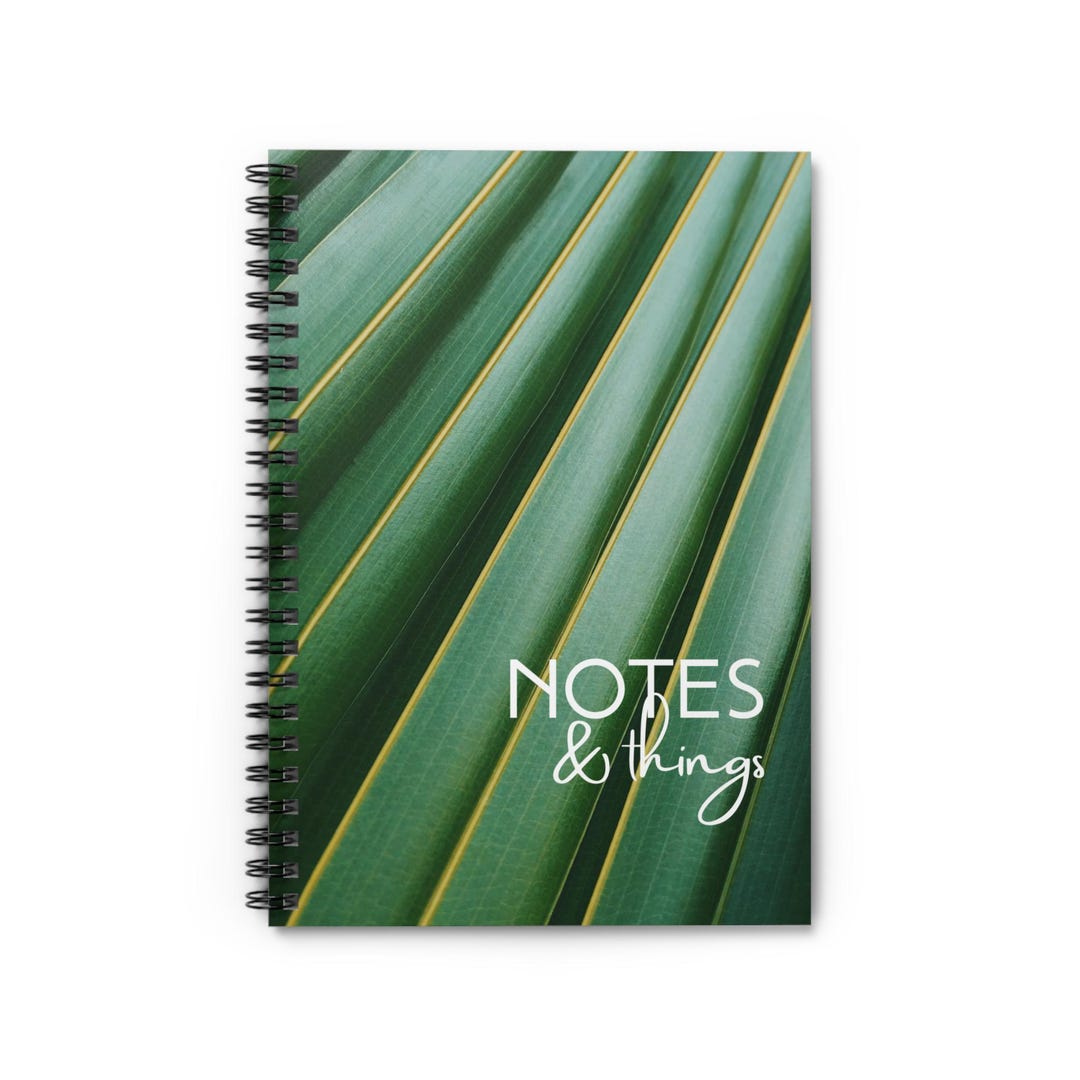 Tropical Palm Leaf Notebook | Island Vibes Journal - Etsy