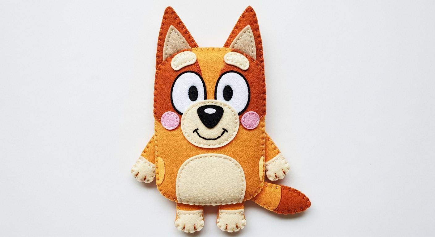 Bluey and Bingo Felt Sewing Pattern PDF and SVG. Cute Cartoon Plush Toy ...