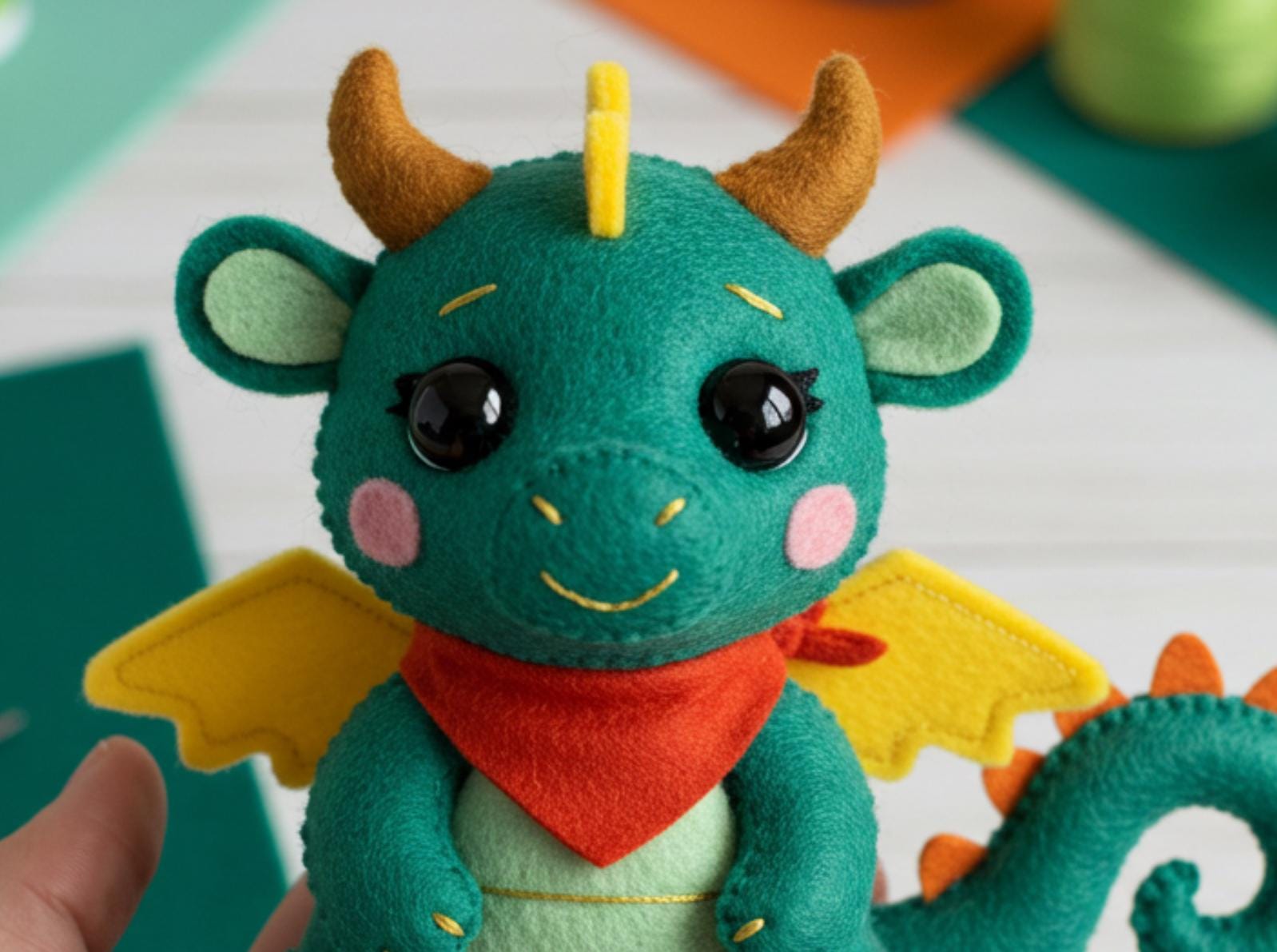 Felt Dragon Sewing Pattern PDF and SVG. Fantasy Felt Toy Pattern. Soft ...