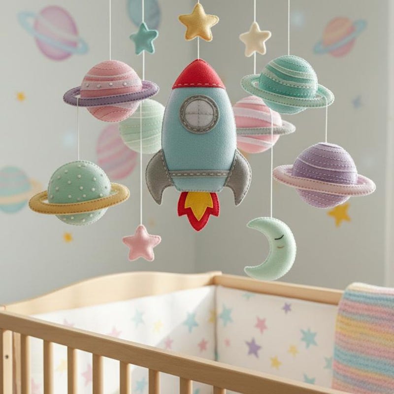 Felted Planet Mobile - Etsy