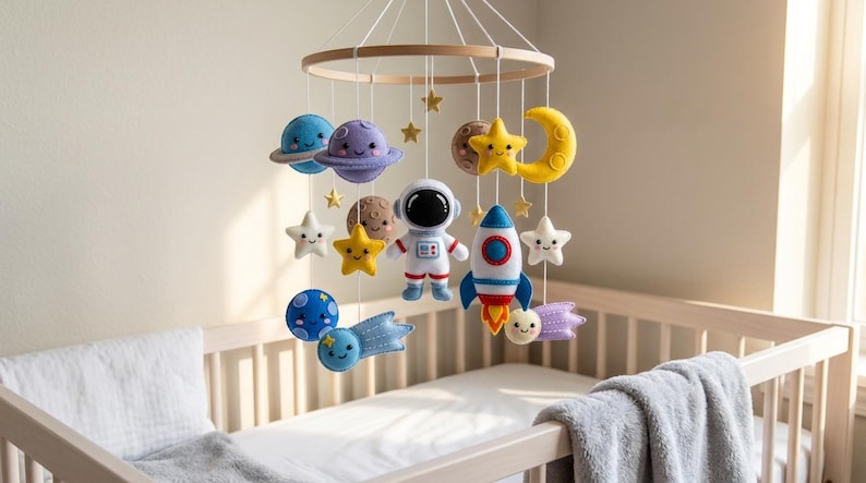 DIY Space Felt Sewing Pattern Set – Step-by-step Assembly Tutorial for ...