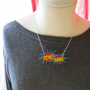 Comic Book Necklace, Geekery Jewelry for Girls and Women, Word Bubbles ...