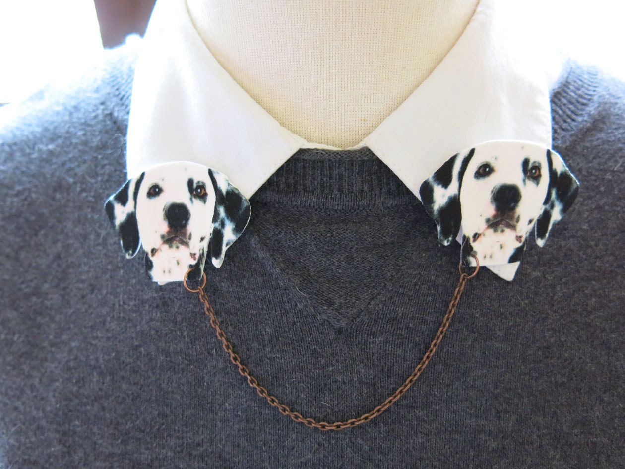 Dog Brooch Dalmatian Black and White Animal Collar Brooch - Etsy