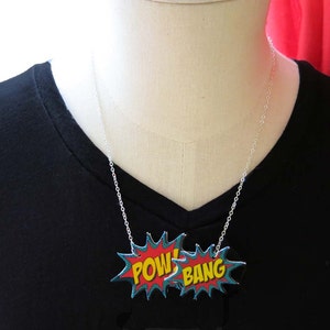 Comic Book Necklace, Geekery Jewelry for Girls and Women, Word Bubbles ...