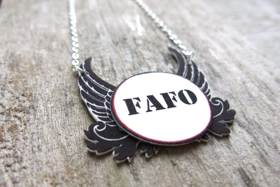 FAFO Necklace, Social Media Humour, Modern Expression Acronym, Gift for ...