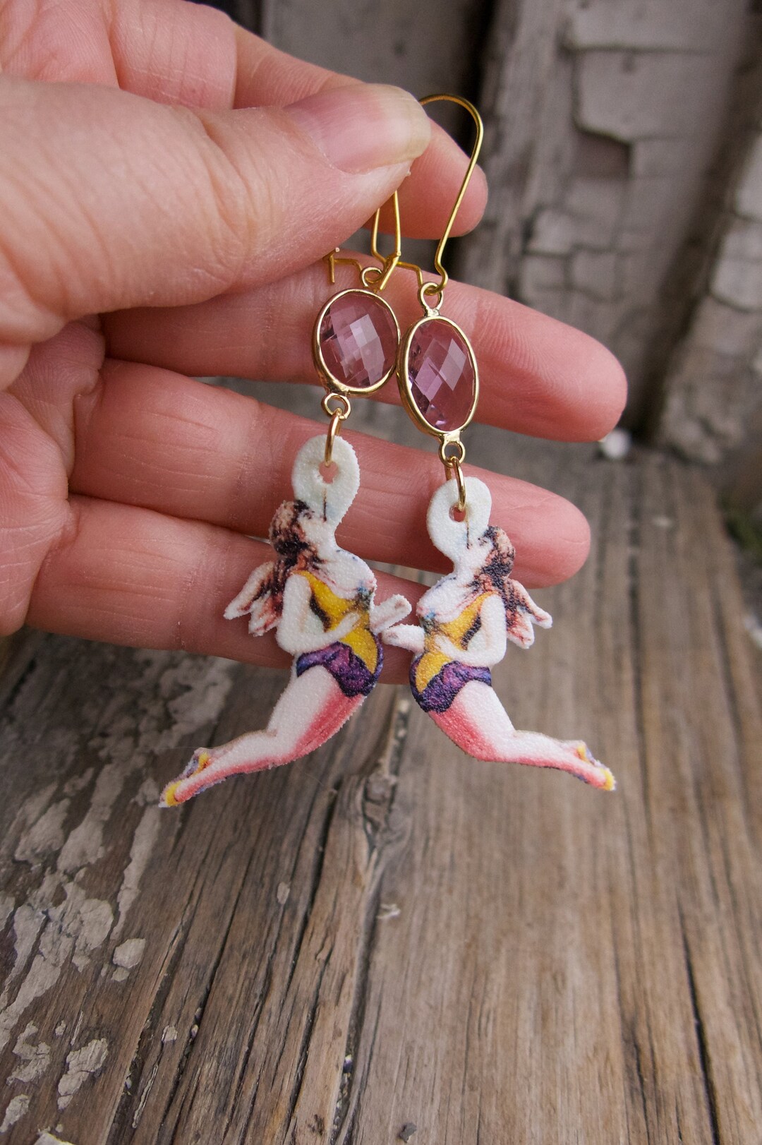 Circus Earrings, Retro Inspired Acrobat Dangle Ladies, Whimsical Best ...