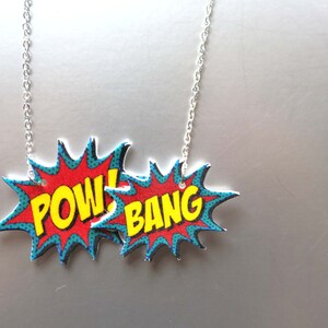 Comic Book Necklace, Geekery Jewelry for Girls and Women, Word Bubbles ...