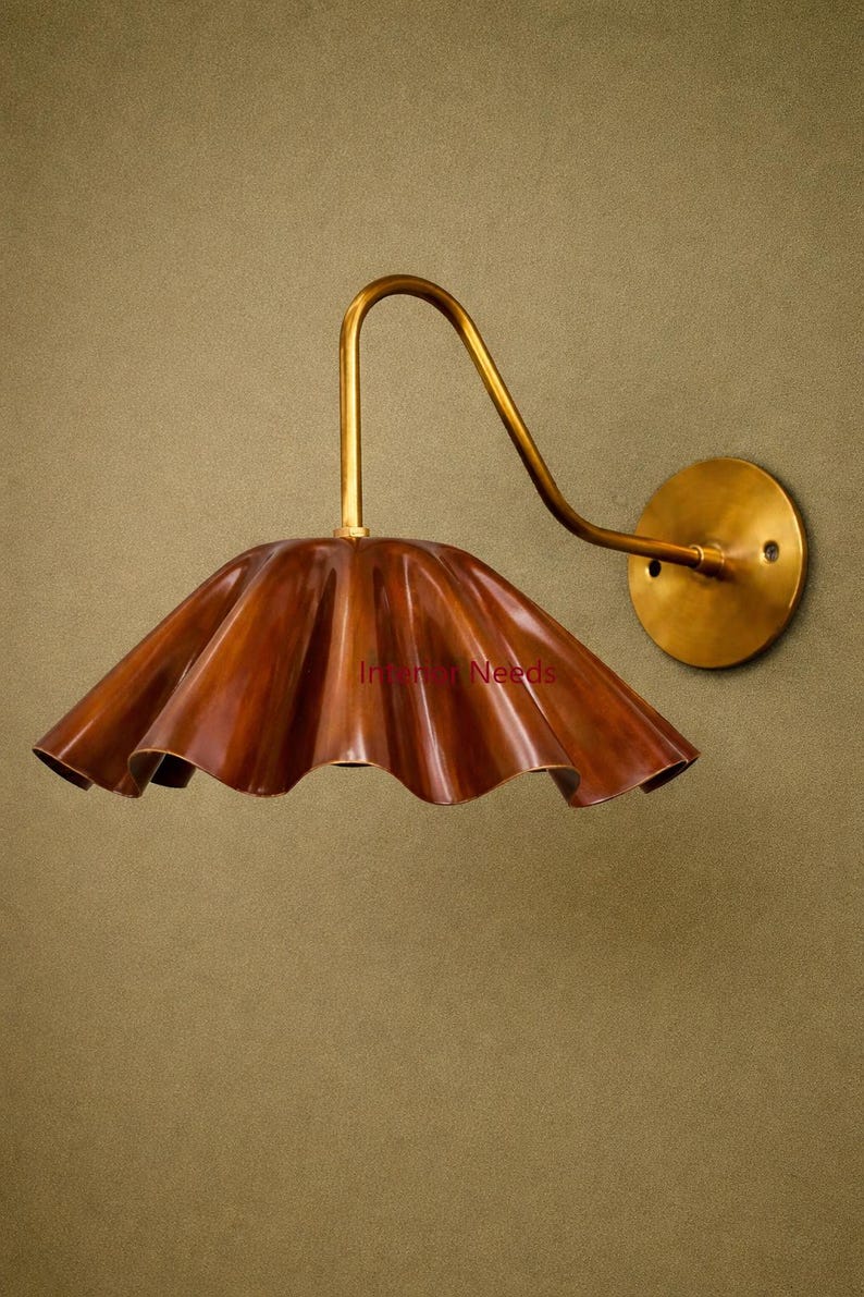 Vintage Flower Wall Sconce, Brass Mid Century Modern Lighting, Retro ...