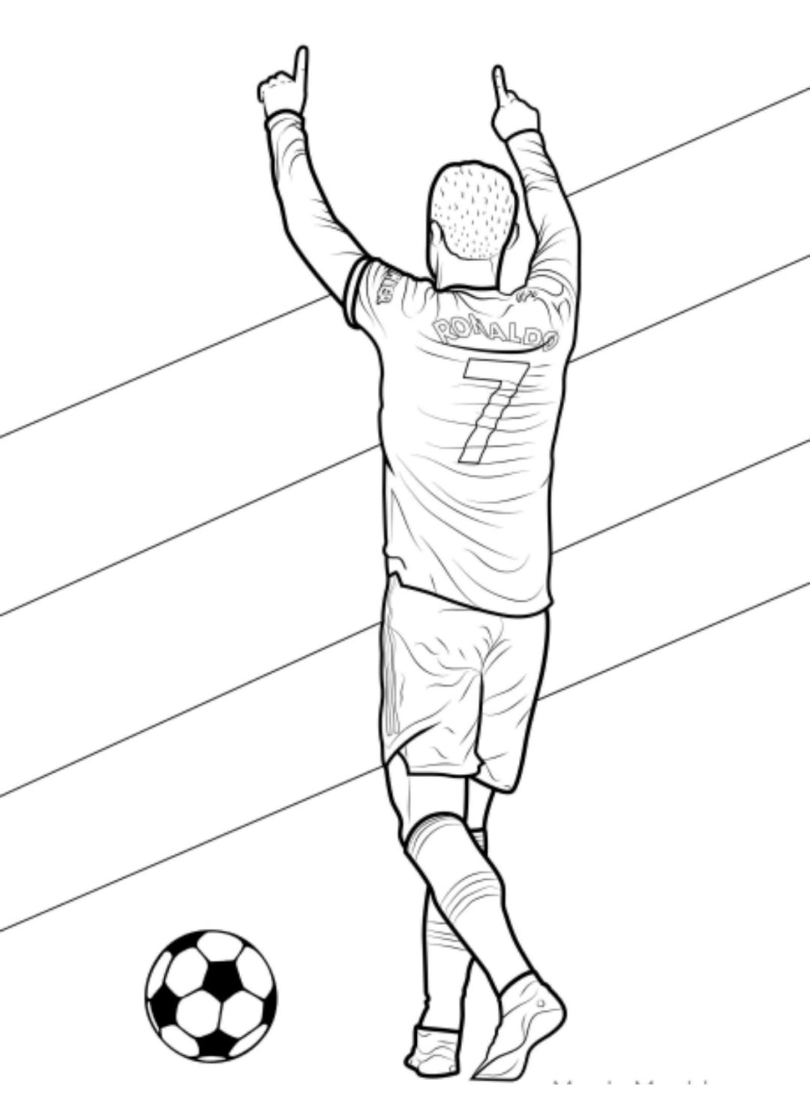 Ronaldo Coloring Book - 10 Pages - Etsy