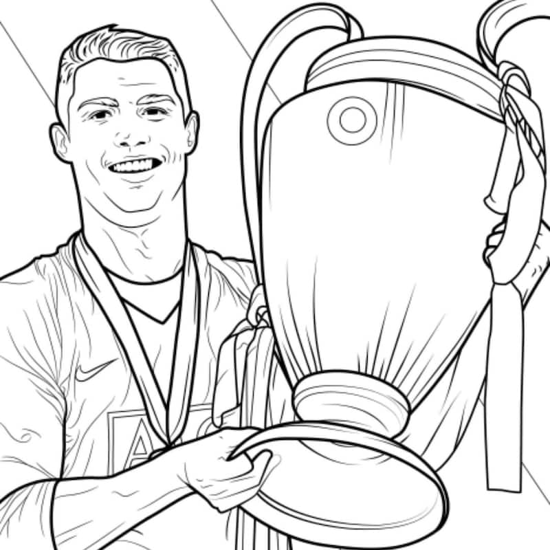Ronaldo Coloring - Etsy New Zealand
