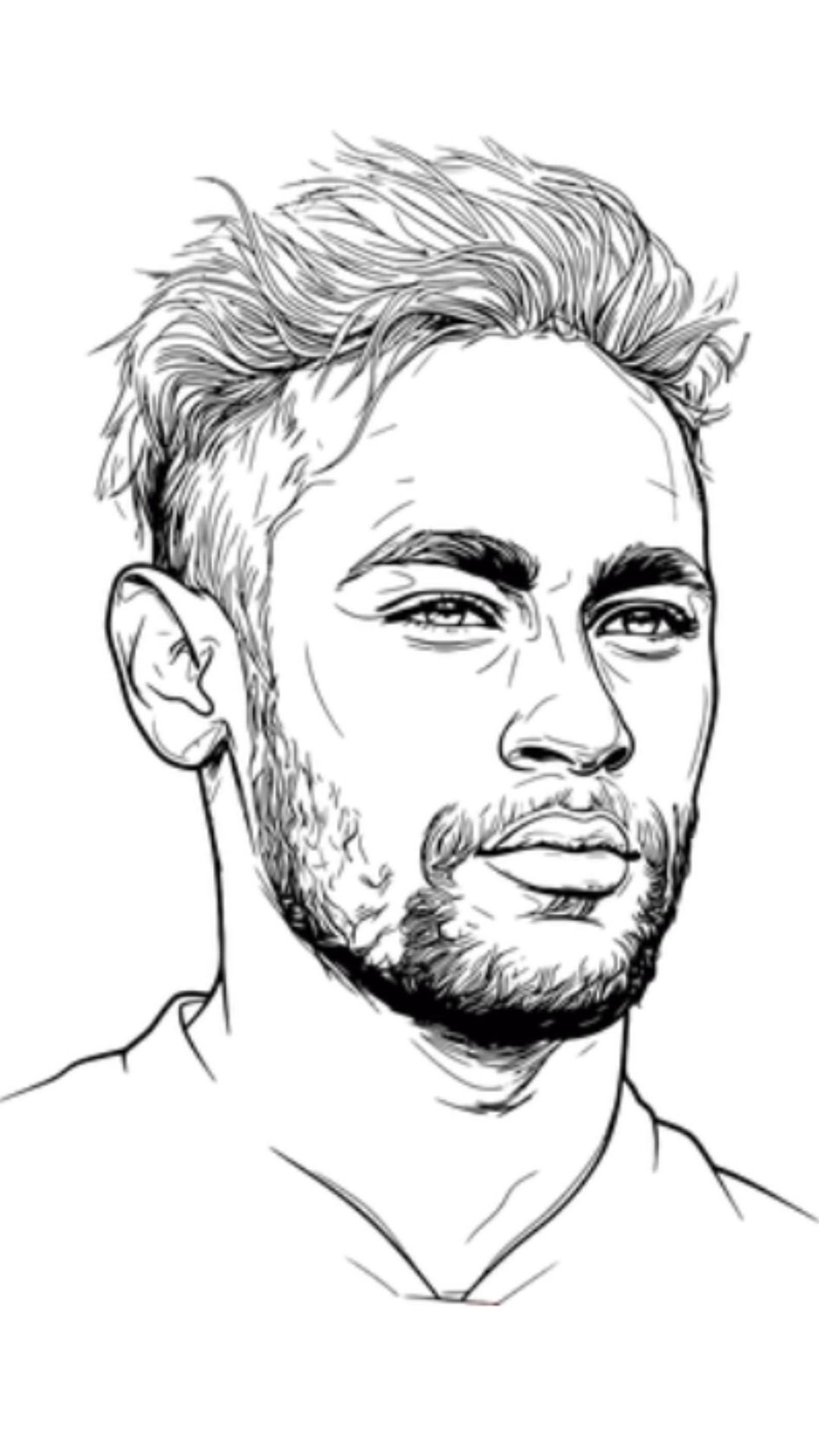 Football Coloring Books (neymar) - 5 Pages - Etsy