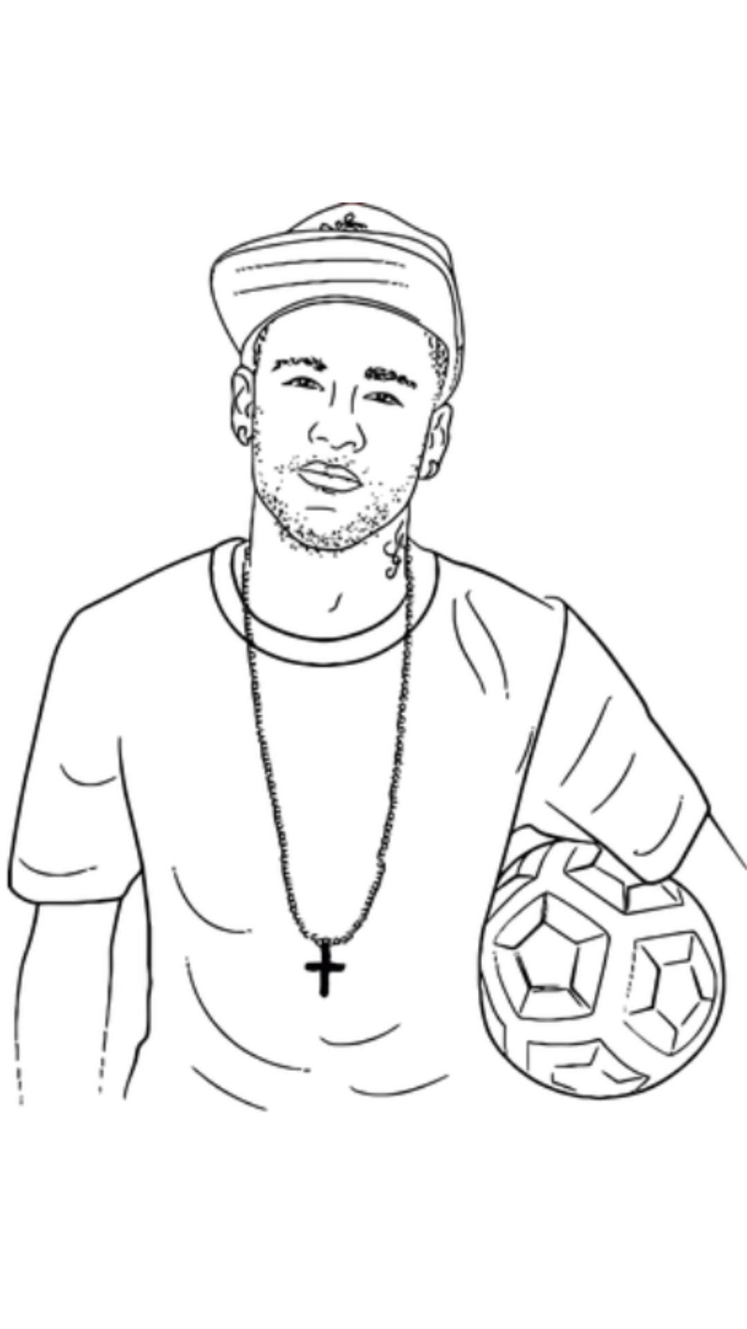 Football Coloring Books (neymar) - 5 Pages - Etsy