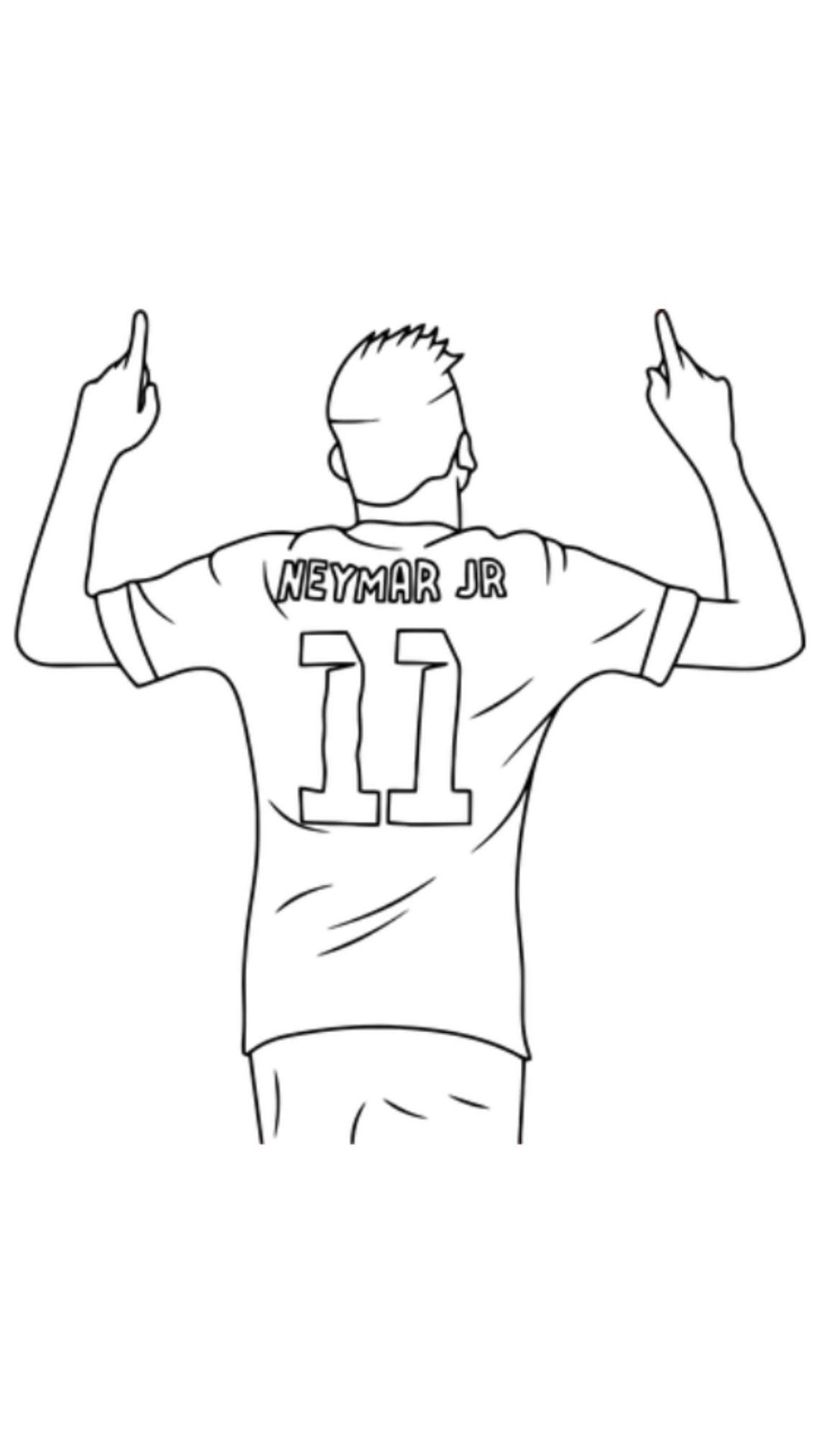Football Coloring Books (neymar) - 5 Pages - Etsy