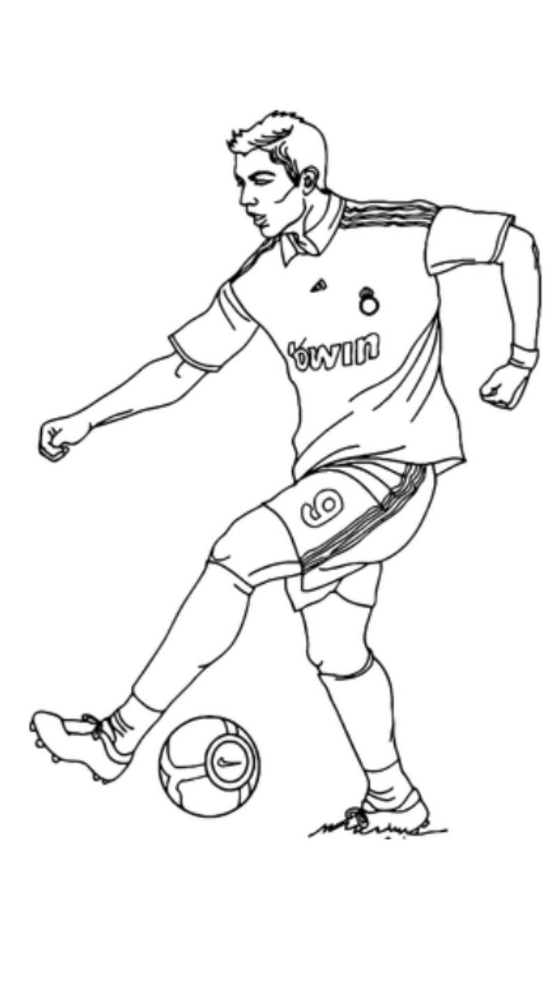 Football Coloring Books (ronaldo) - 5 Pages - Etsy