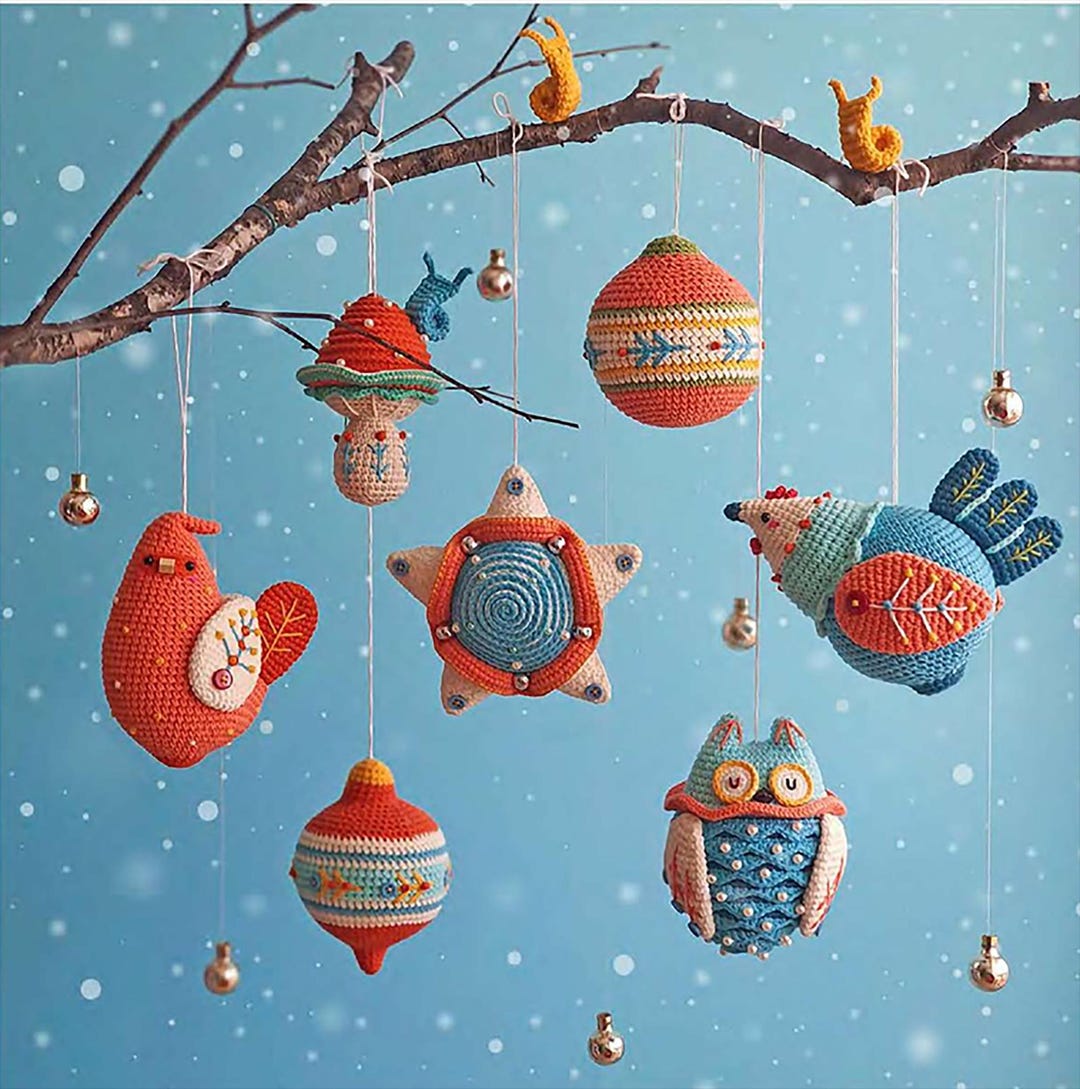 Christmas Ornament Set Crochet Pattern | Holiday Decor PDF | Amigurumi ...