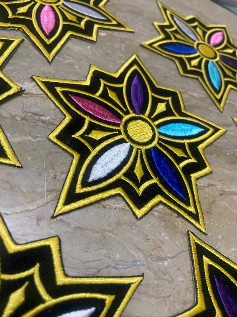 Golden Star Rumi Shoulder Patch Kpop Embroidery Iron on Sew on Cosplay Fan Inspired - Etsy