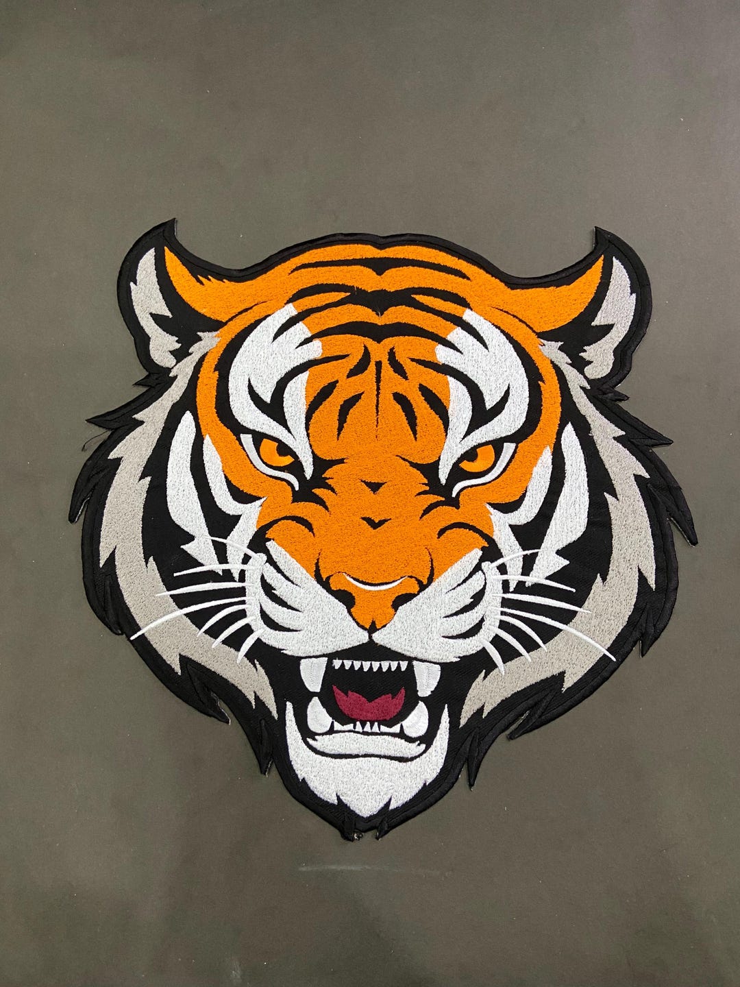 Bengal Tiger Patch: Embroidered Iron-on Roaring Wild Animal Applique ...