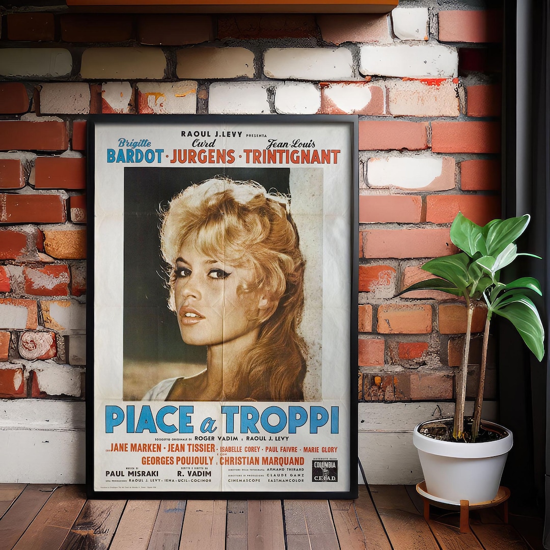 And God Created Woman (1956) Italy - Vintage Movie Poster - Cotton ...