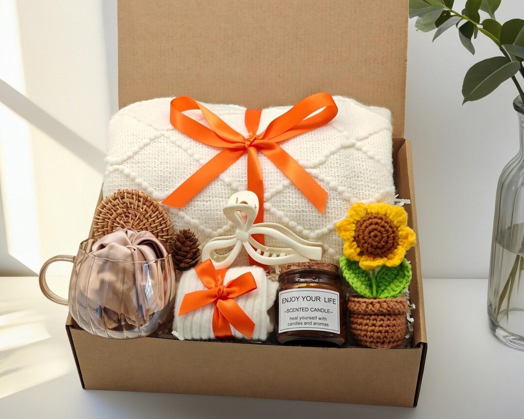 Hug in A Box, Cozy Gift Basket for Friend, Send Hug in a Box, Mom Gift ...