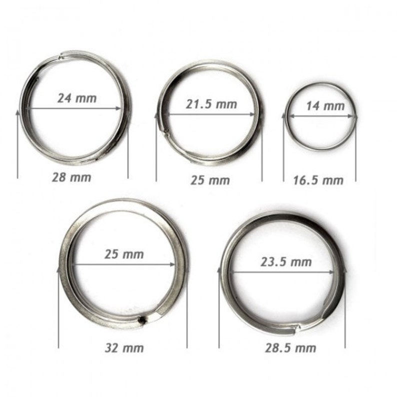 Split Key Rings Various Sizes 16 25 Mm Loop Keyring Metal Etsy Split Key Rings Various Sizes 16 25 Mm Loop Keyring Metal Etsy