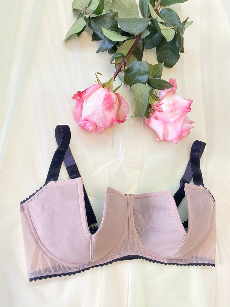 The Coffee Open Cup Underwired Bra Made To Order Etsy