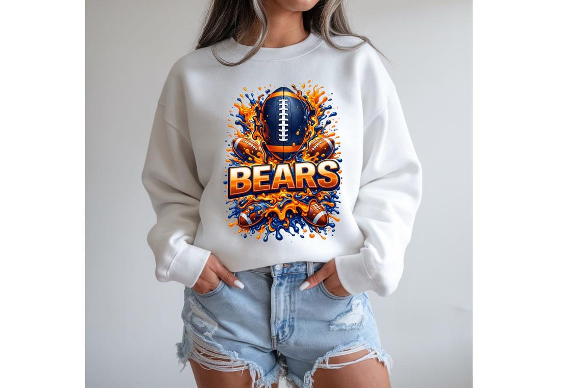 Chicago Football Bear PNG, Bears Lover, School Mascot Sublimation ...
