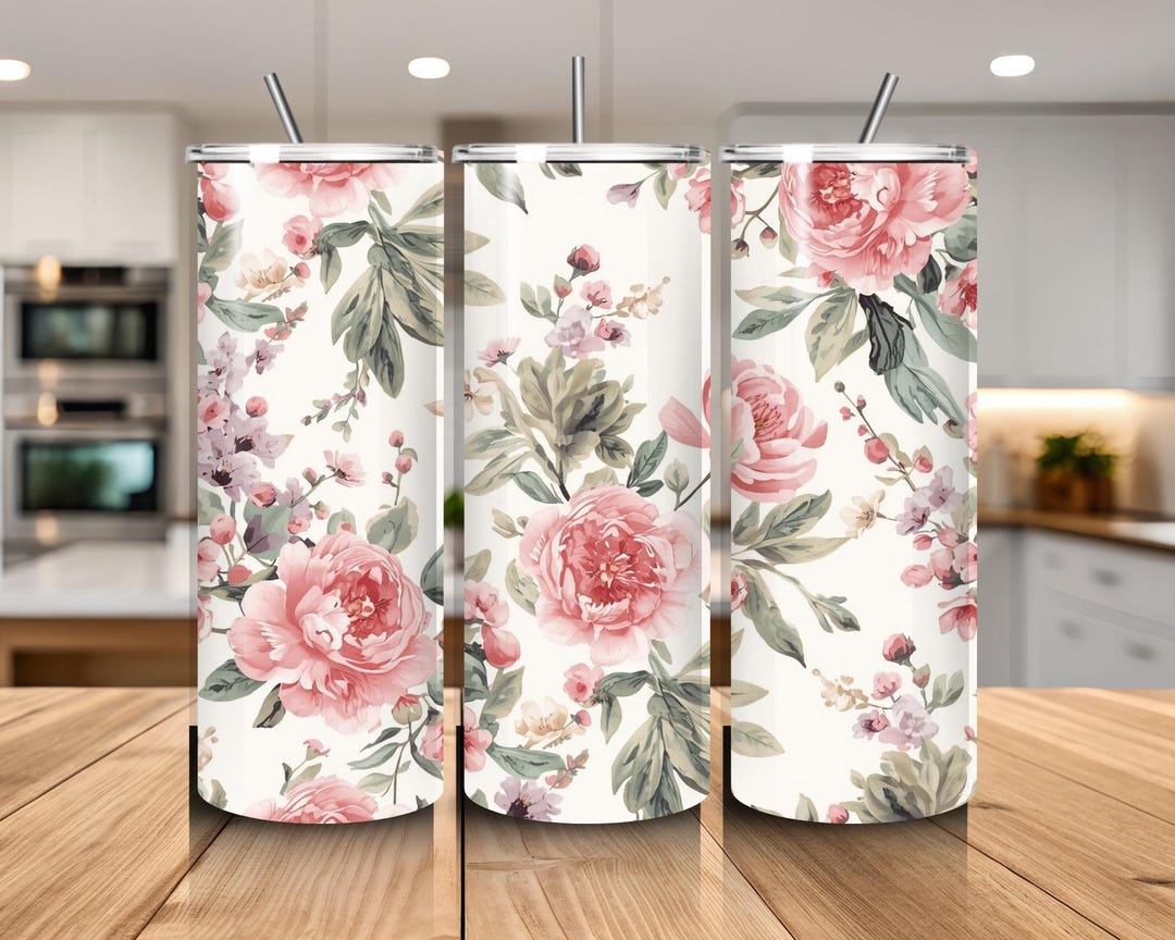 25+ Tumbler Wrap 20oz Skinny Tumbler Floral Wrap Summer Tumbler Wrap ...
