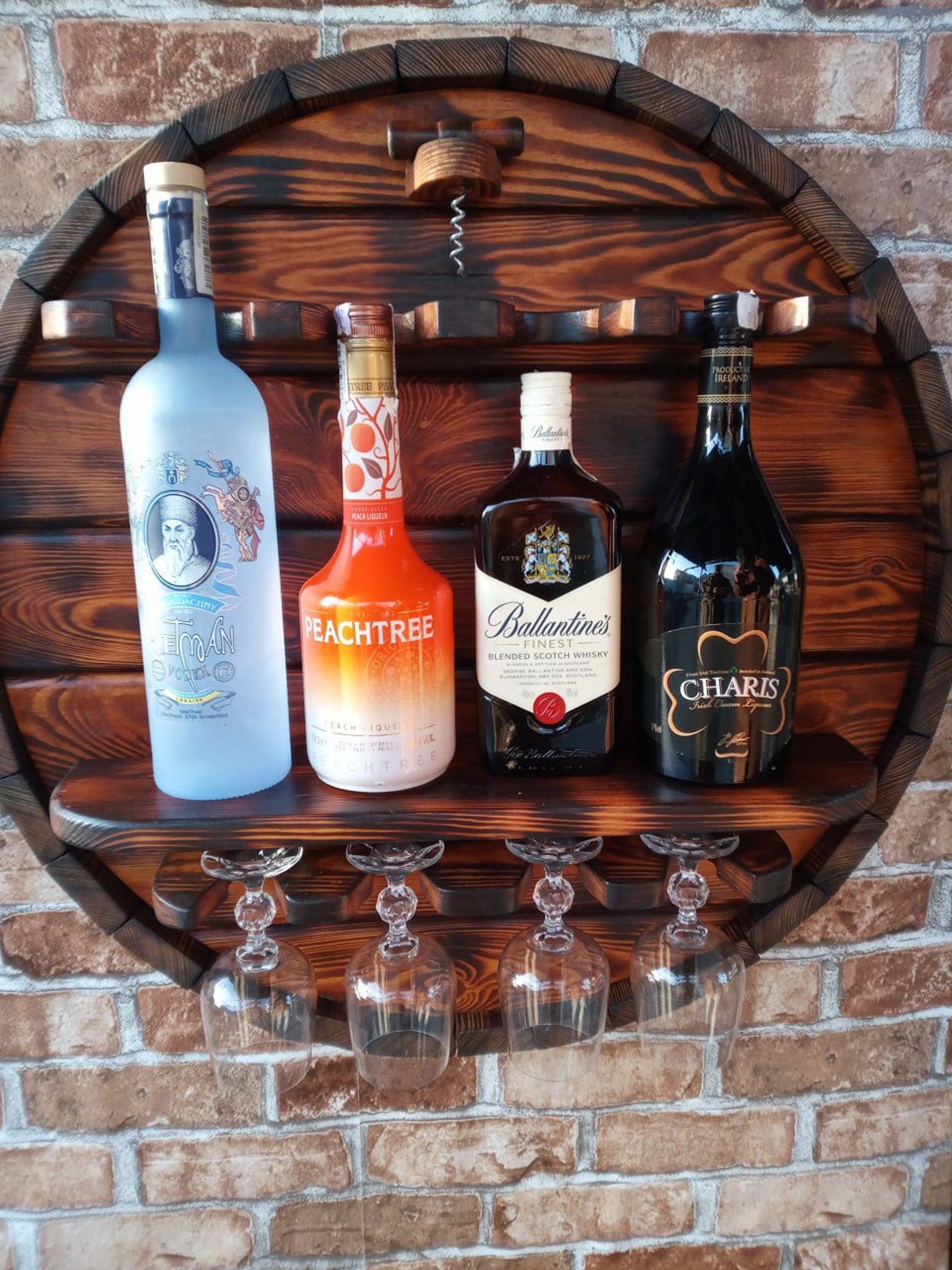 Drink Shelf for Wall, Drinking Cabinet Open, Custom Wine Rack, Unique ...