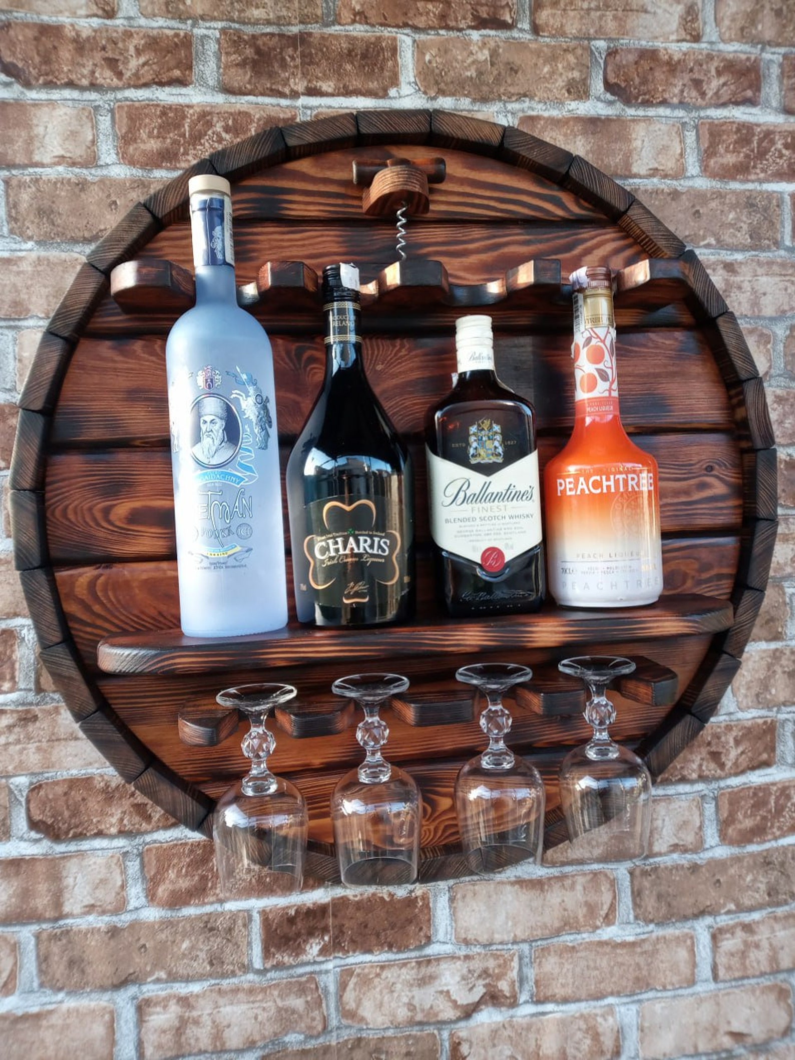 Drink Shelf for Wall, Drinking Cabinet Open, Custom Wine Rack, Unique ...