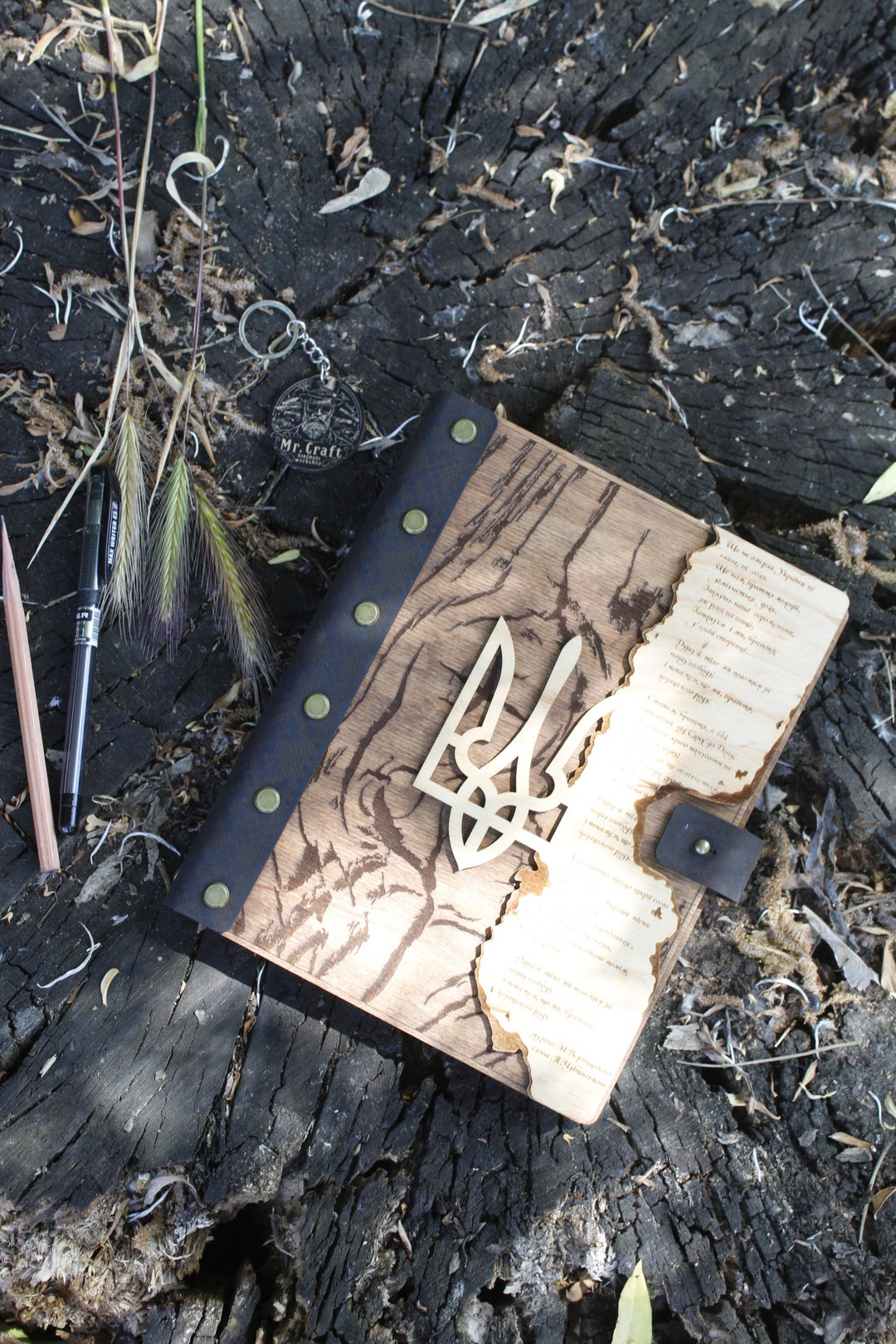 Ukrainian Notebook With Wooden Cover Gift From Ukraine Wood - Etsy
