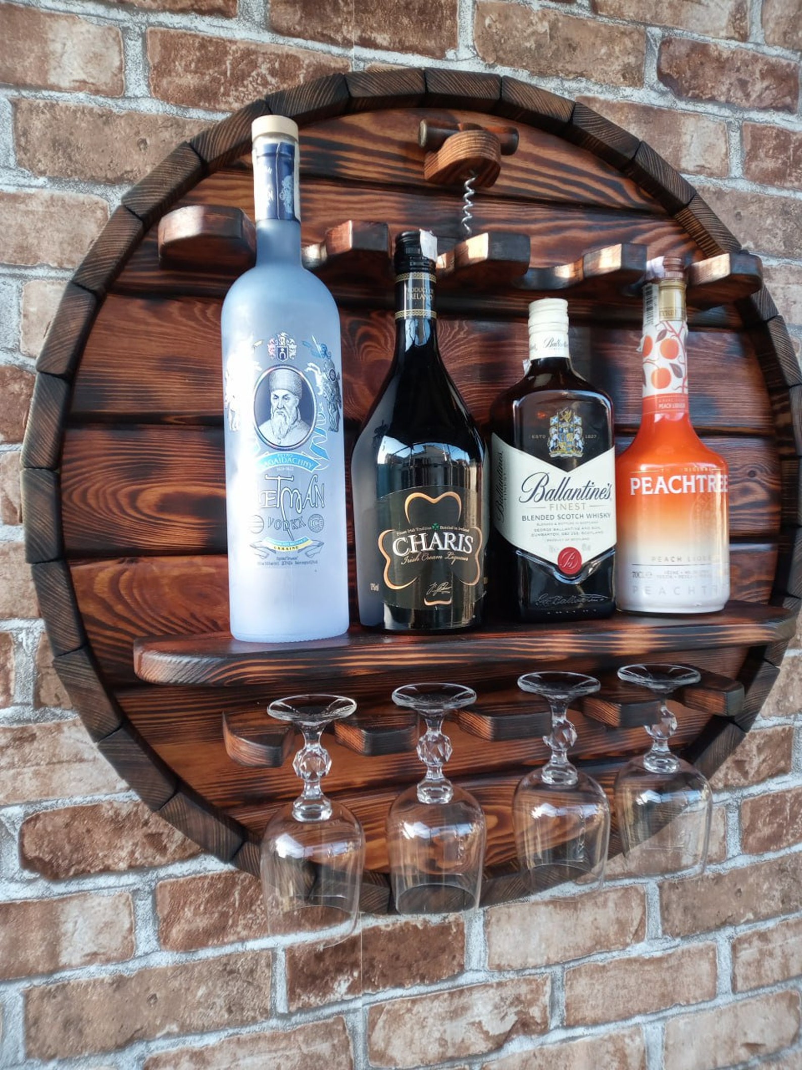 Drink Shelf for Wall, Drinking Cabinet Open, Custom Wine Rack, Unique ...