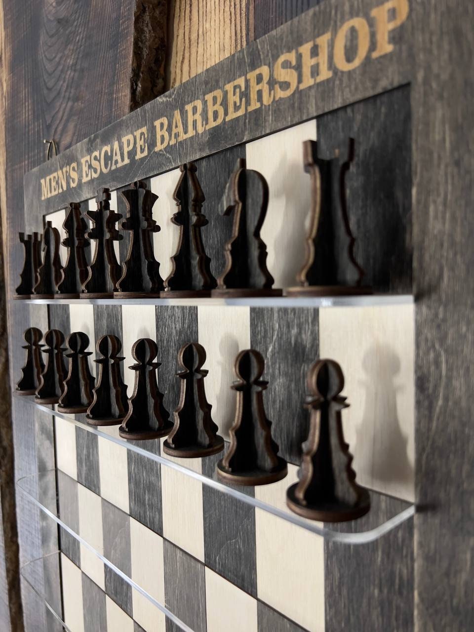 Engraved Wooden Chess Set, Vertical Chess Board, Personalized Chess ...