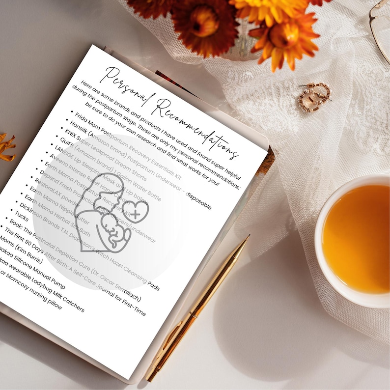 Printable Postpartum Checklist (instant PDF Download) | New Mom Planner ...