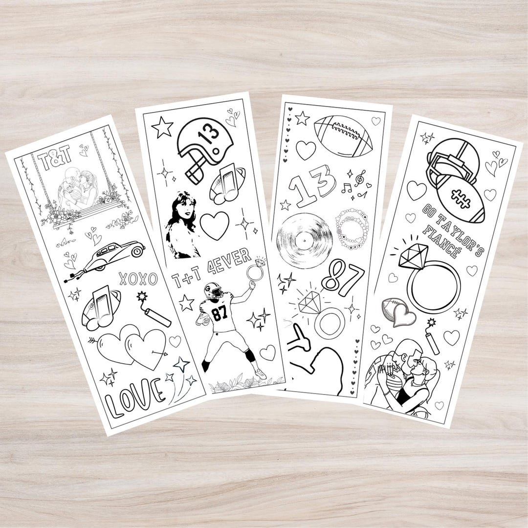 Taylor Travis Printable Bookmarks: Swiftie Party Activity (PDF) - Etsy