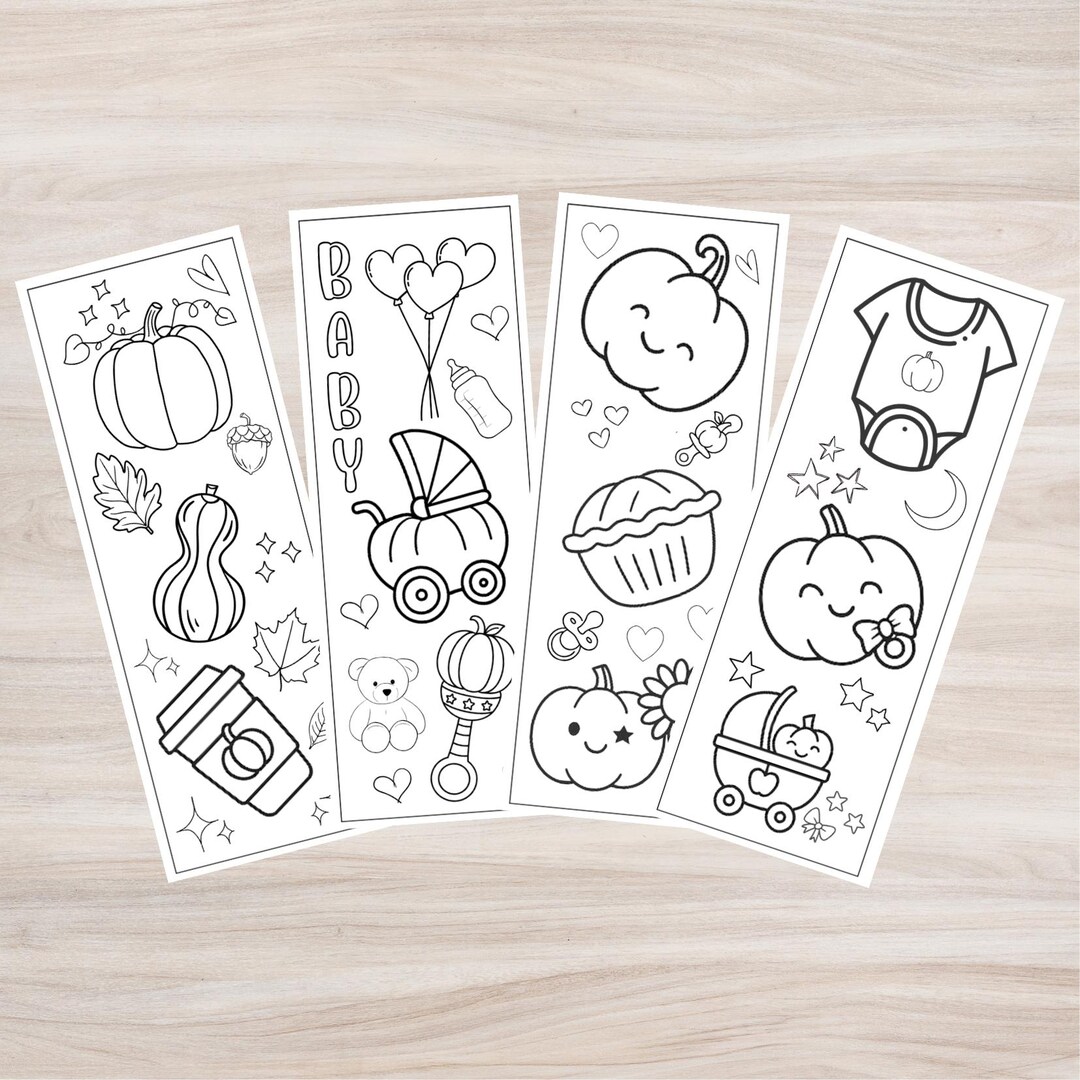 Little Pumpkin Printable Bookmarks, Fall Themed, Autumn Coloring ...