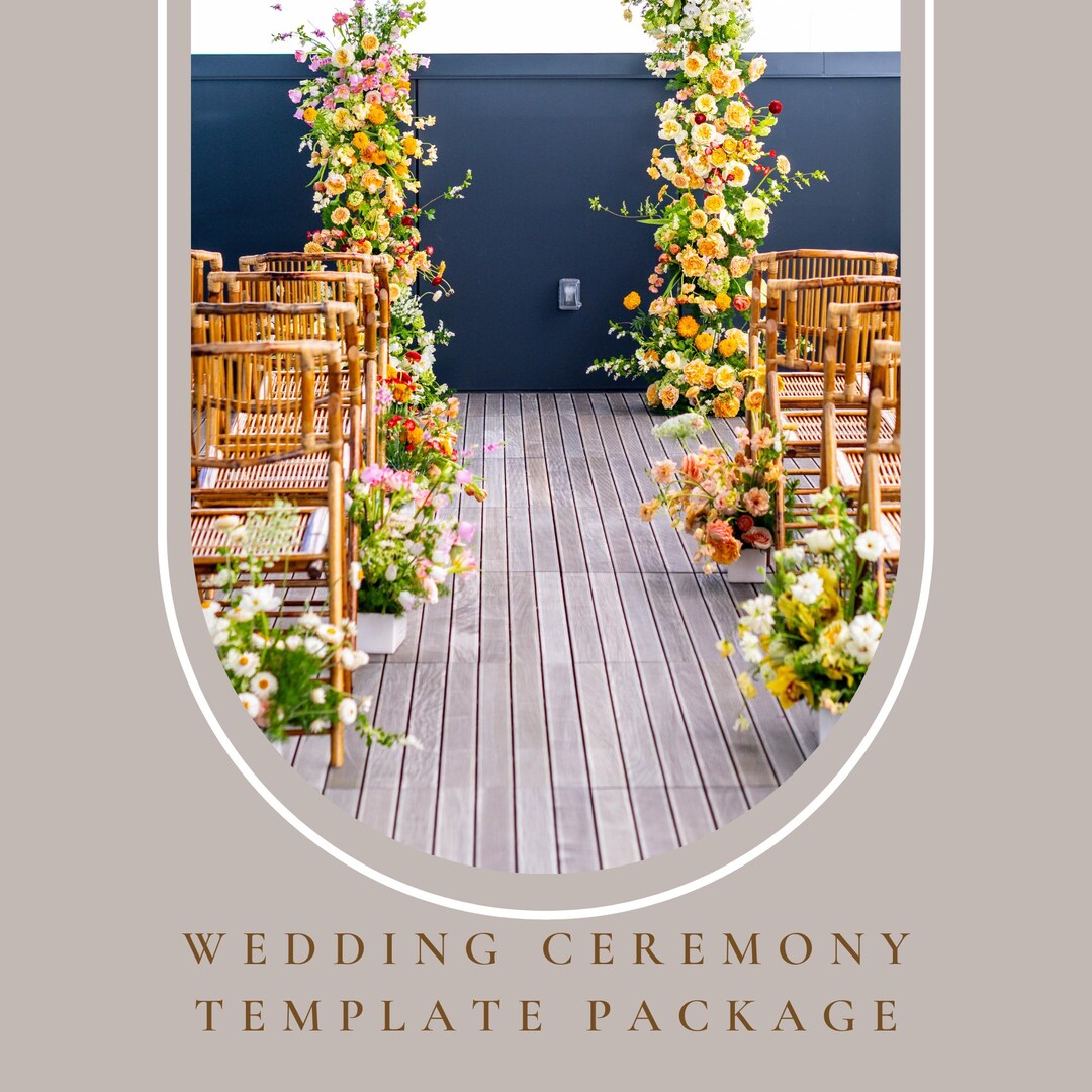 Wedding Ceremony Script Template: Customizable Vows & Readings (digital ...