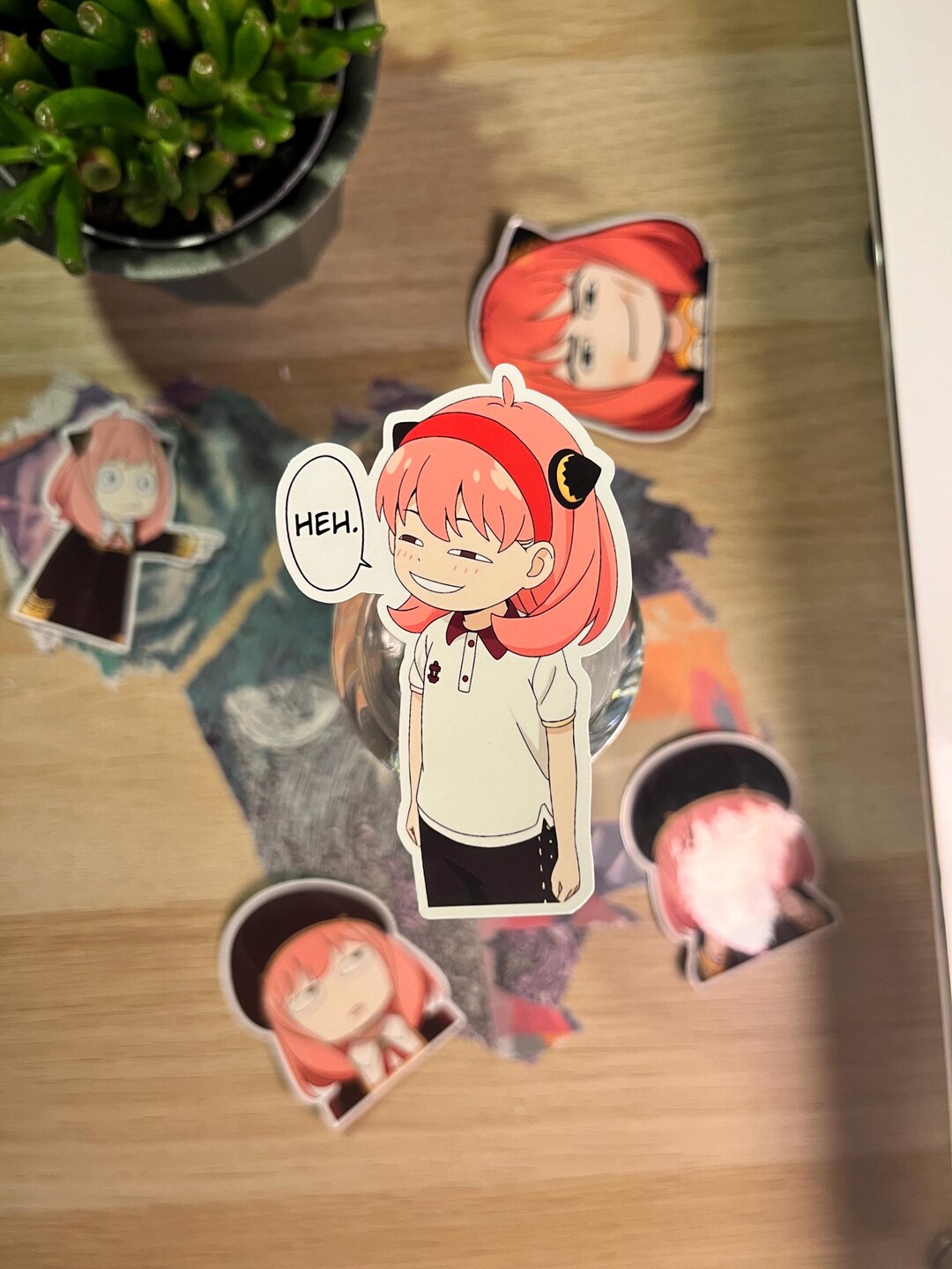 Anya Forger Sticker Spy X Family Fan Art Vinyl Decal Glossy Water ...