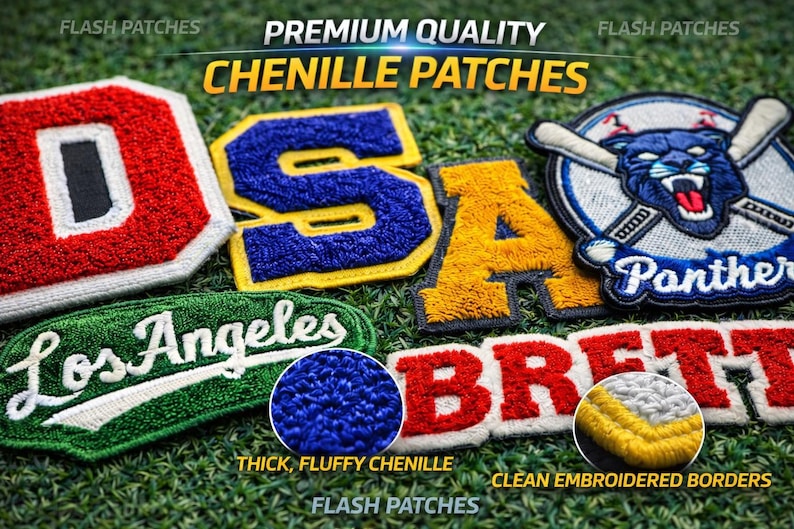 Custom Chenille Patches | Varsity Jacket, Iron On, Sew On, Velcro - Etsy