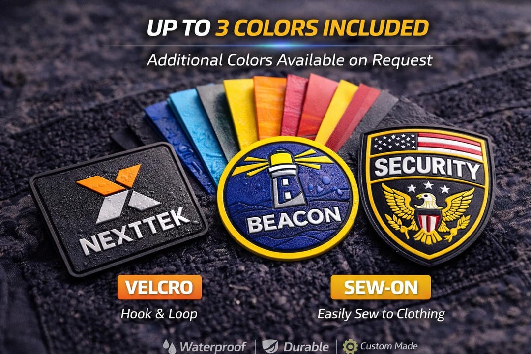 Custom PVC Patches | 3D Rubber Logo Patch | Waterproof Tactical Patch ...