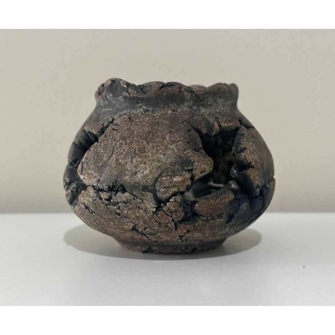 Vintage Volcanic Ash Art Pottery Vase Handcrafted by Stan Langtwait 3.5 ...