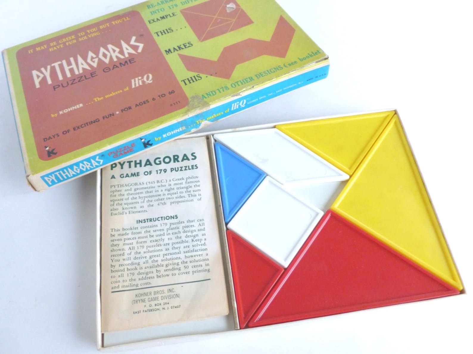 Pythagoras Puzzle Game by Kohner Shapes Design Geometry | Etsy