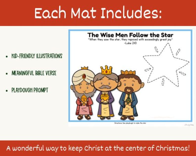 Christmas Nativity Story Playdough Mats - Etsy UK