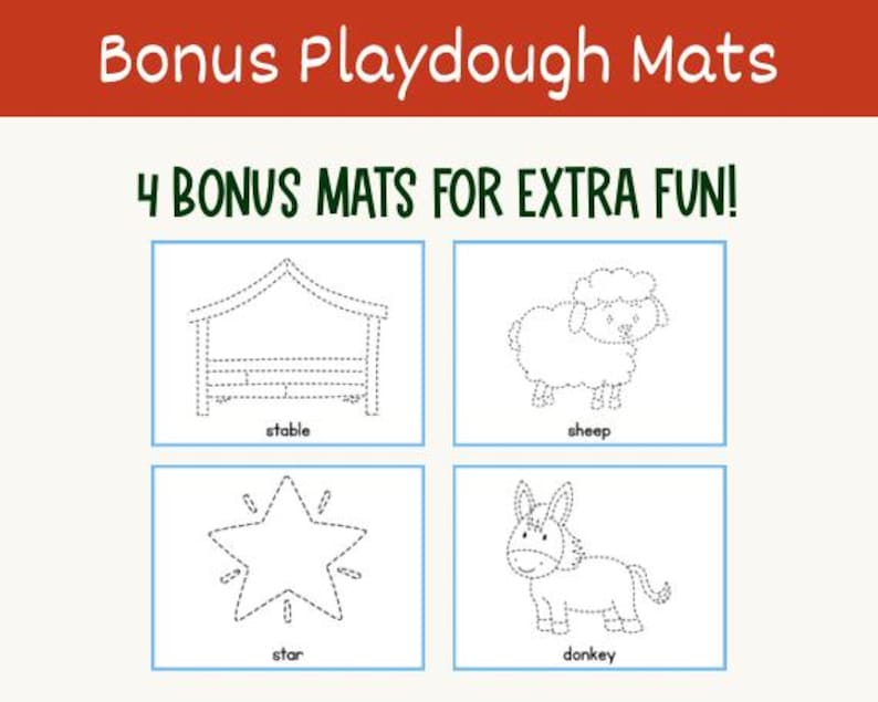 Christmas Nativity Story Playdough Mats - Etsy UK